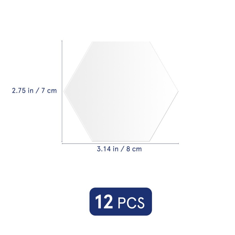 Hexagon Mirror Sticker Self Adhesive Tiles Hexagonal Wall Stickers ...