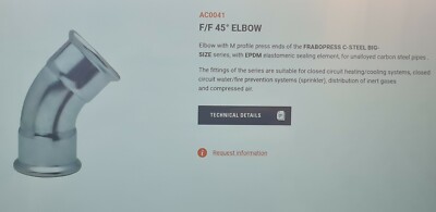 Frabo Press Fittings 76mm Bundle X 4 Water M profile | eBay UK