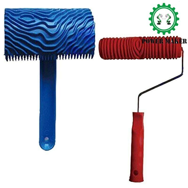 Portable Pattern Paint Roller Wood Tool Set Wood Grain Roller Brush ...