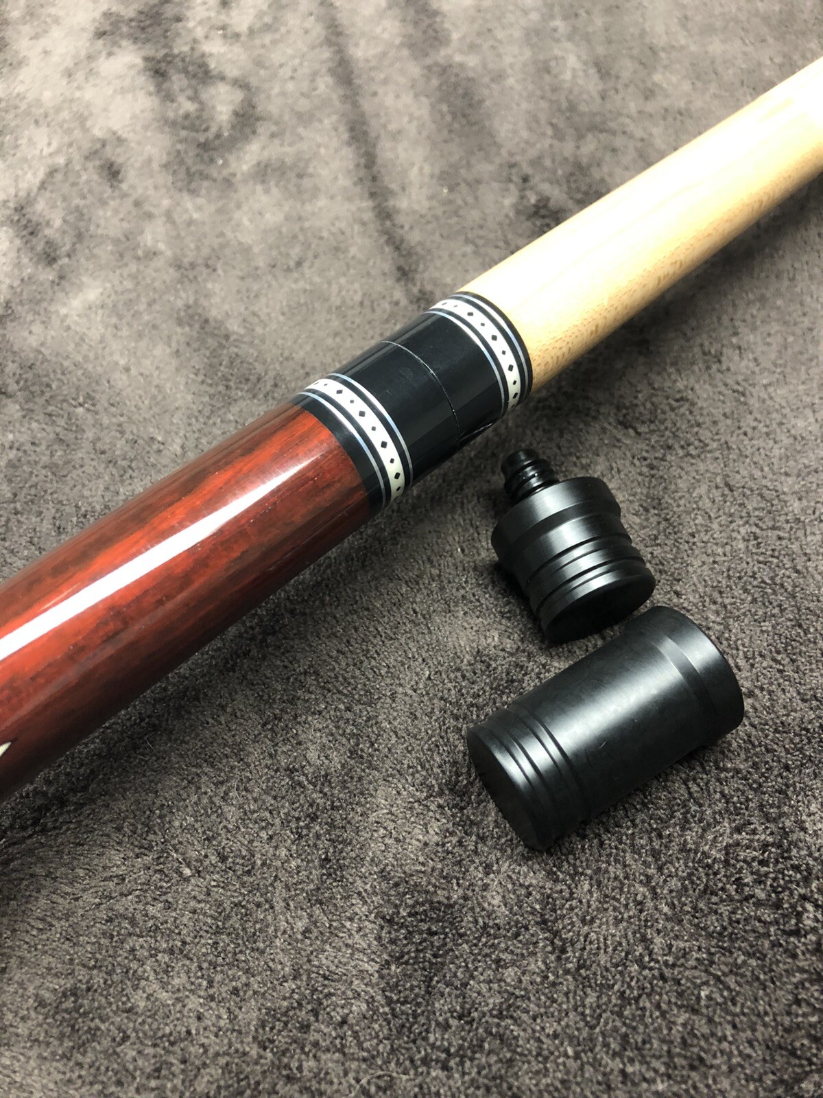 Rhino BloodWood Playing Pool Cue W/ 6 Points & Fancy Ringwork Joint ...