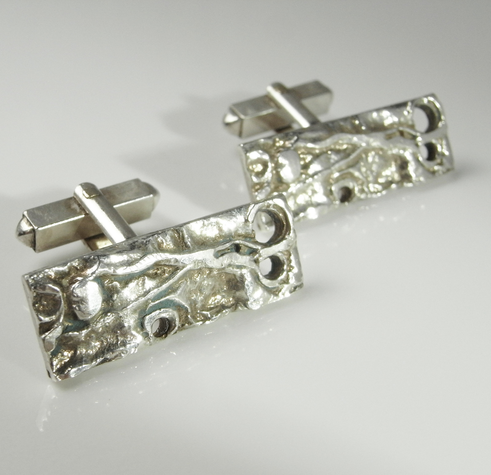 Brutalist Cuff Links Silver Modernist Mens Cuff Links Vintage Mid Century Retro | eBay Australia