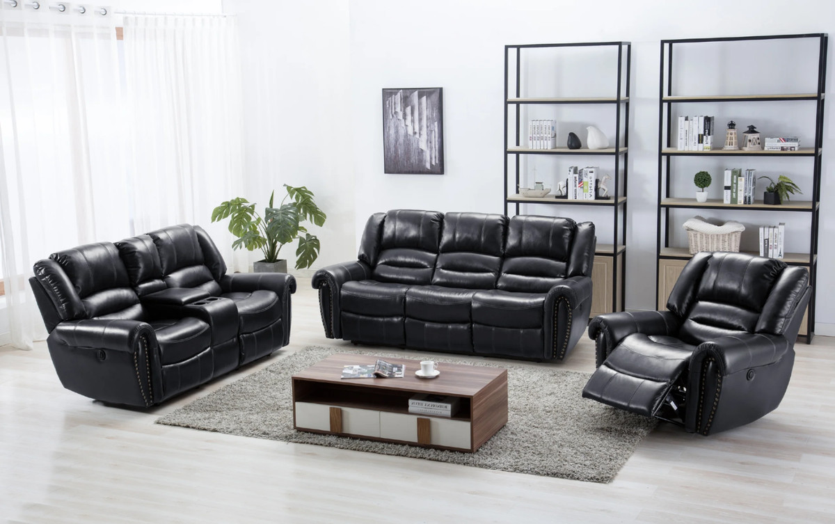 Talia 2-Piece Leather Sofa And Loveseat Living Room Set at Mary ...