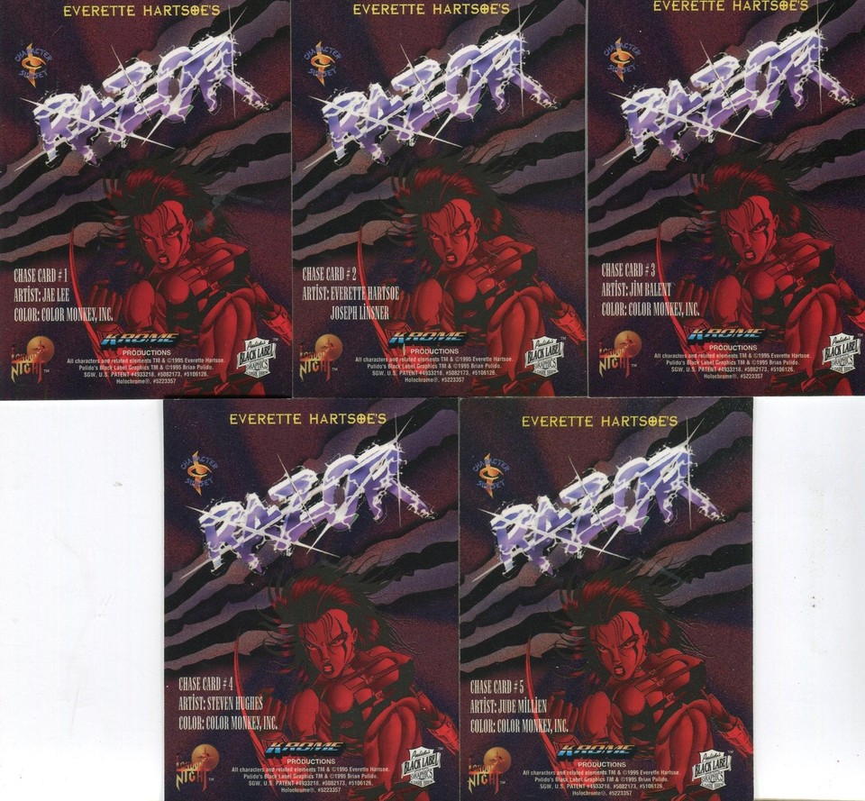 Razor Chromium Series 1 Character Subset Holochrome Chase Card Set (5 ...