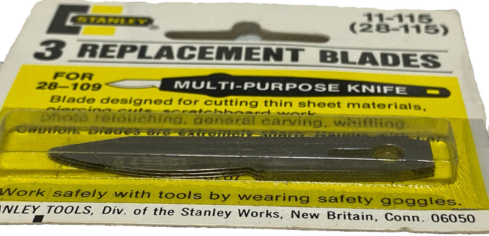 LOT OF 12 STANLEY 11-115 REPLACEMENT KNIFE BLADES F0R 10-109 & 10-059 ...
