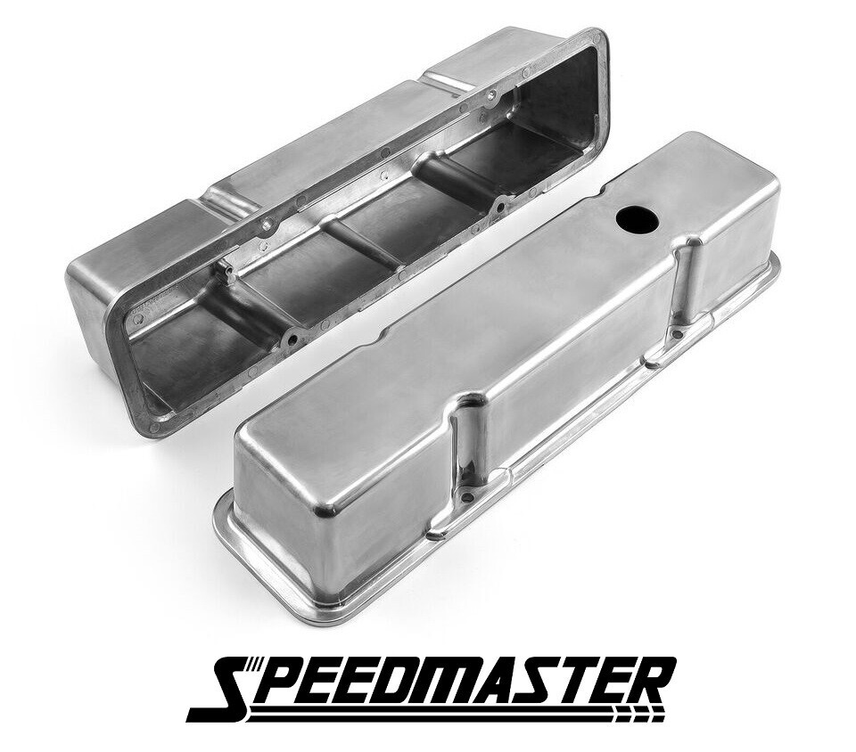 Speedmaster Chevy SBC 350 Polished Aluminum Tall Valve Covers with ...