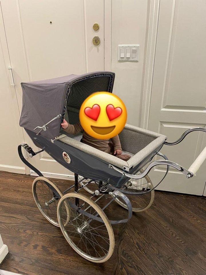 Vintage Silver Cross Baby Carriage Stroller VTG England Pram Doll Child ...