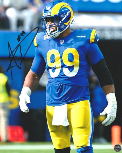 Aaron Donald Autographed Signed Los Angeles Rams 8x10 Photo with COA ...