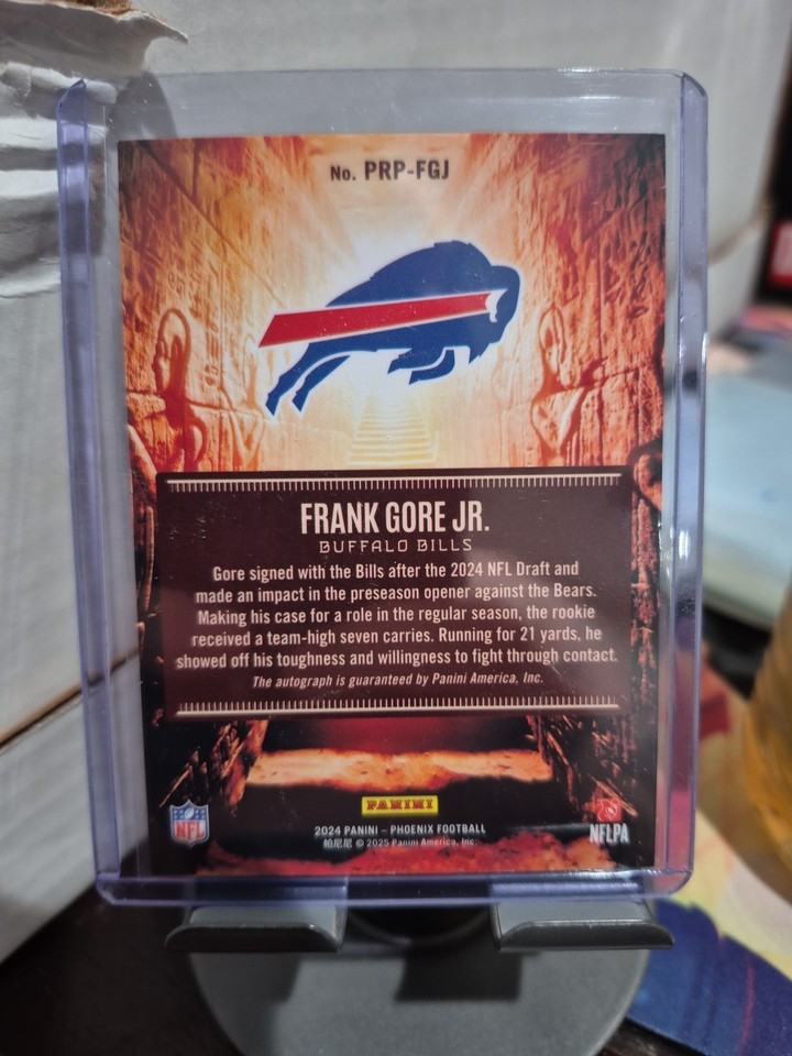 2024 Phoenix Frank Gore Jr. Phoenician Penmanship RC Autograph Buffalo ...