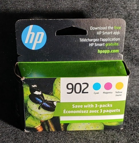 New Sealed Genuine HP 902 Tri-Color Cyan Magenta Yellow Ink Cartridges ...