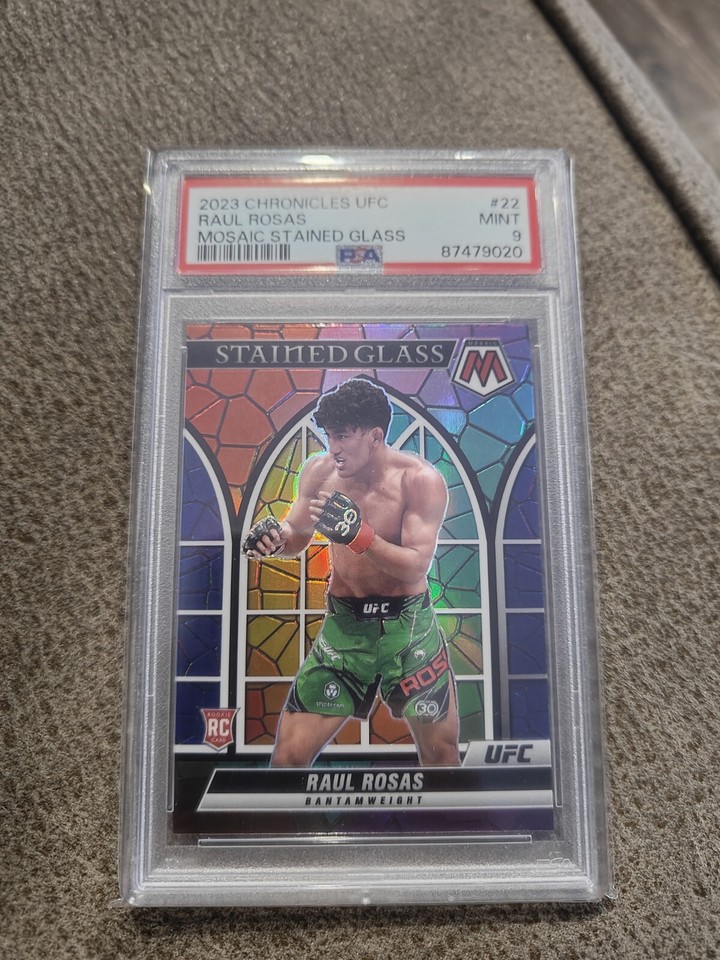 2023 Panini Chronicles Mosaic UFC Stained Glass Prizm #22 Raul Rosas RC ...