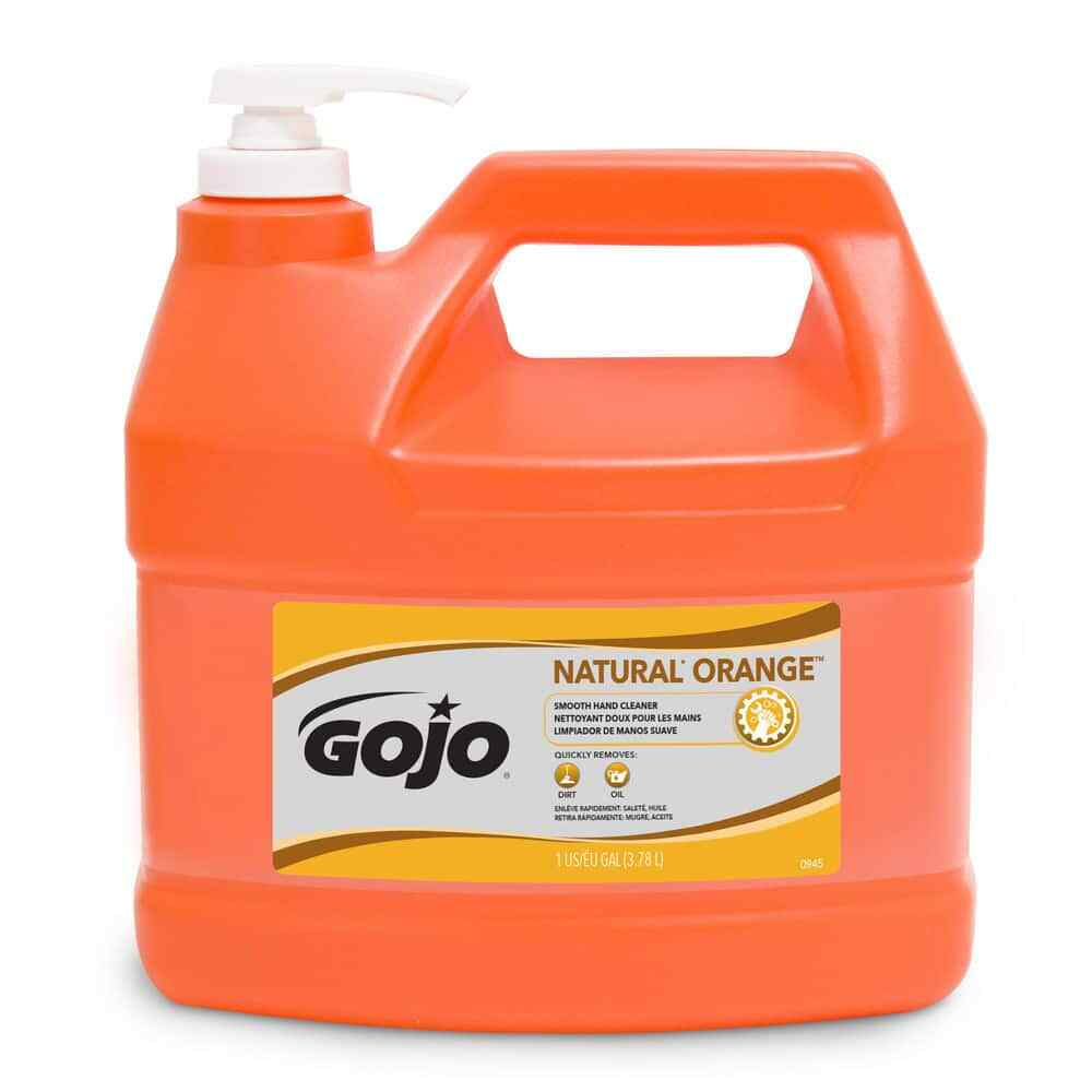 GOJO 0945-04 Hand Cleaner: 1 gal Pump Spray Bottle Liquid, Orange Scent ...