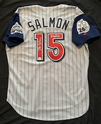 Tim Salmon Signed Anaheim Angels 1999 Away Disney Russell Jersey king ...