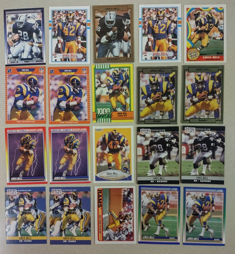 20 Card Lot of GREG BELL NFL Rams A must have for any Collector! FREE S ...