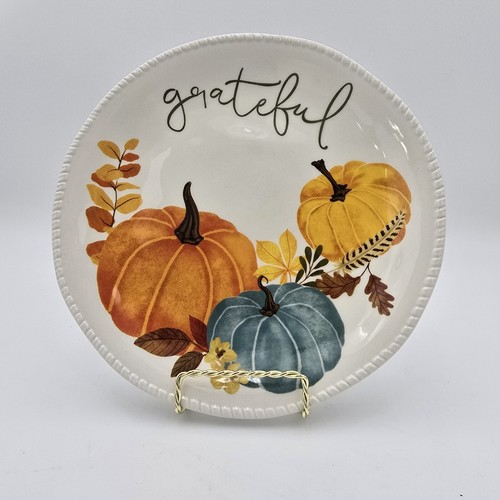 Grateful Thanksgiving Pumpkins Autumn Fall Decor Plate by Ashland | eBay