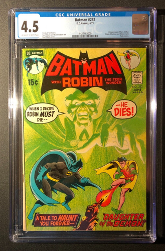 Batman #232 CGC 4.5 Bronze 1971 KEY 1st Ra's Al Ghul & Talia Cameo ...