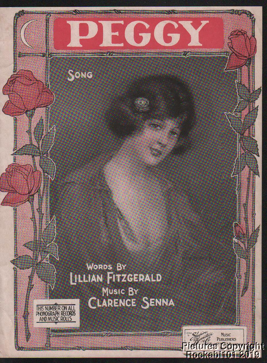 1919 Lillian Fitzgerald and Clarence Senna Pop Sheet Music (Peggy) | eBay