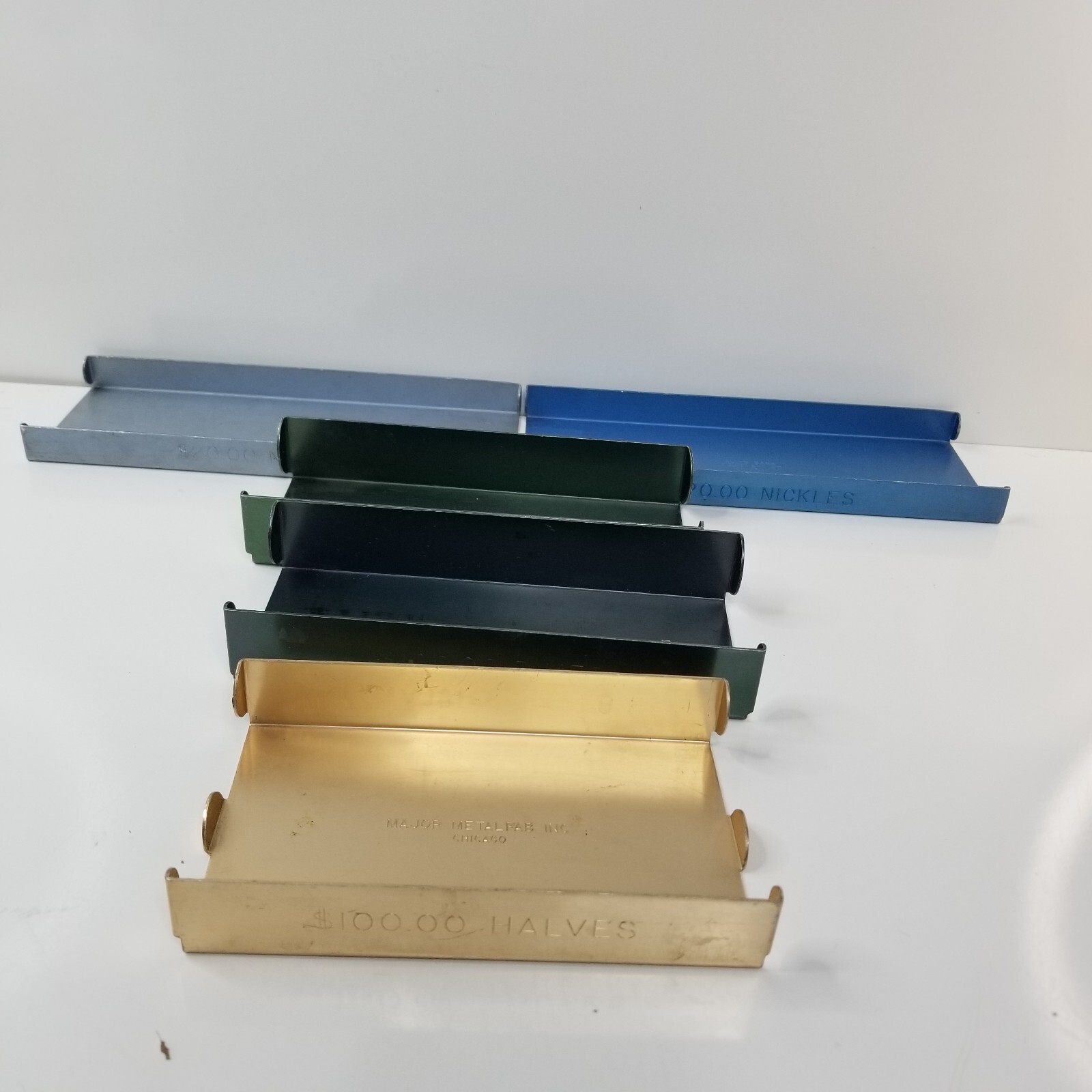 5 Coin Counter MMF Colored Counter Storage Bank Trays Nickel Dimes ...