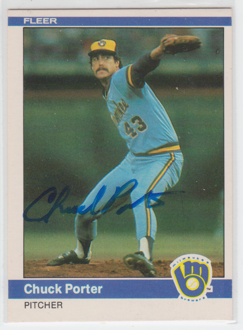 Autographed 1984 Fleer Chuck Porter - Brewers | eBay