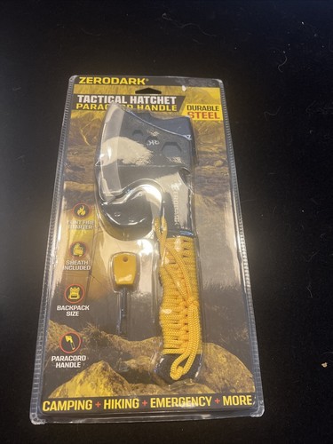 ZERO DARK Tactical Stainless Steel Hatchet with Paracord Handle Item ...