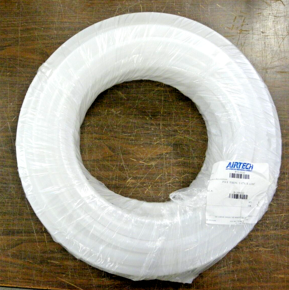 5/8" ID x 3/4" OD X 100' FT Roll of AIRTECH Poly PE Plastic Resin Flow ...