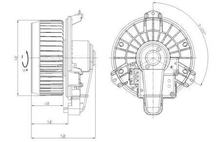 FRONT BLOWER ASSEMBLY FITS TOYOTA CAMRY 2008 2009 2010 2011 75830 87103 ...