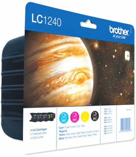 Genuine Brother LC1240 C/M/Y/BK Multipack 4-Pack Brother Printer Ink ...