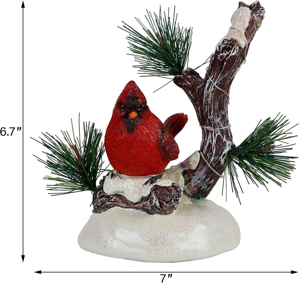 LED Lighted Cardinal Ornament - Christmas Tabletop Decor | eBay