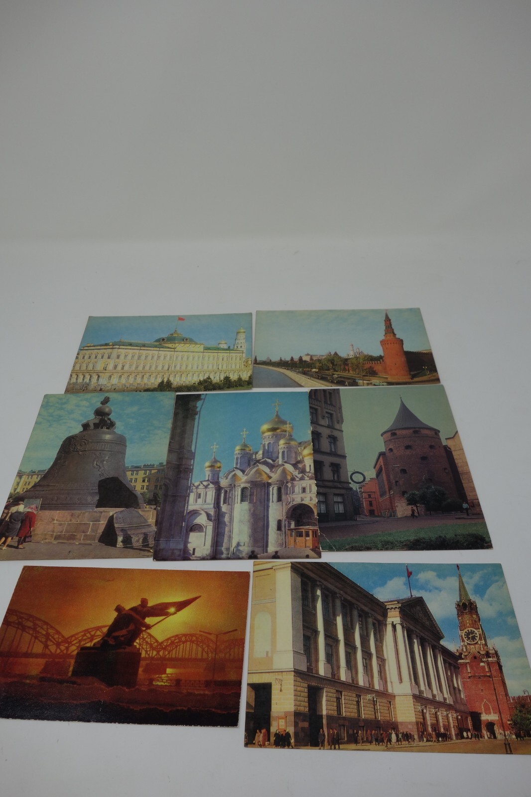 Lot of 7 Vintage USSR Russian Postcards Kremlin Tsar Bell Moscow 60s ...