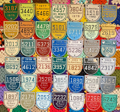 1975-2017 Del Monte Forest 42 years gate badges ready-go-collection ...