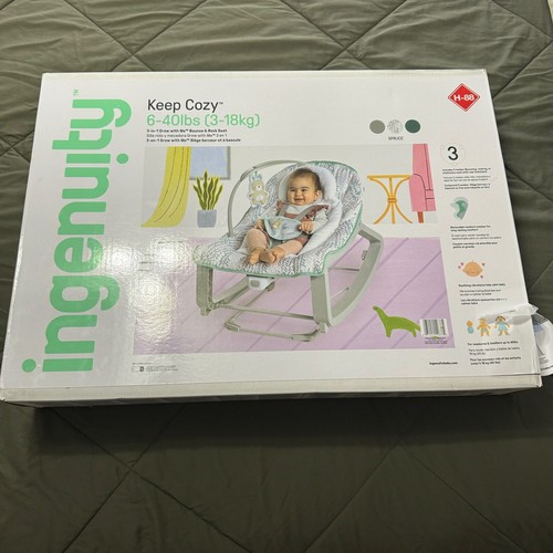 Ingenuity 3 In 1 Keep Cozy Grow w/ Me Kids Bouncer and Rocker to Seat ...