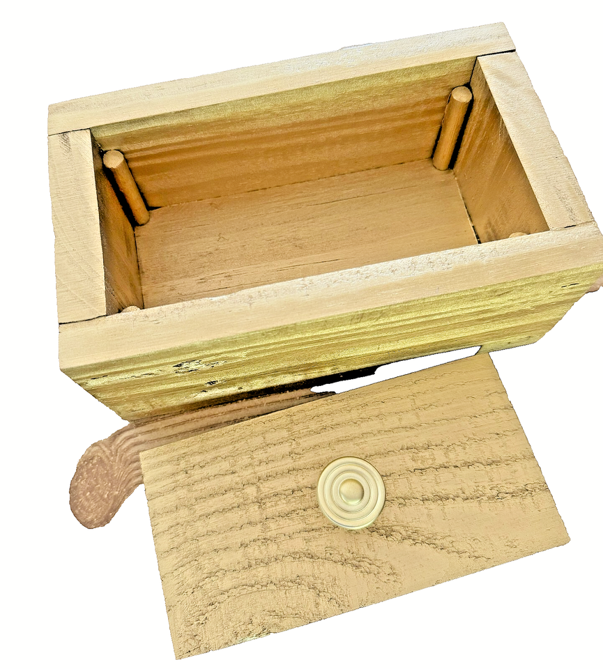 wooden golden prosperity box ,rustic, reclaimed wood | eBay