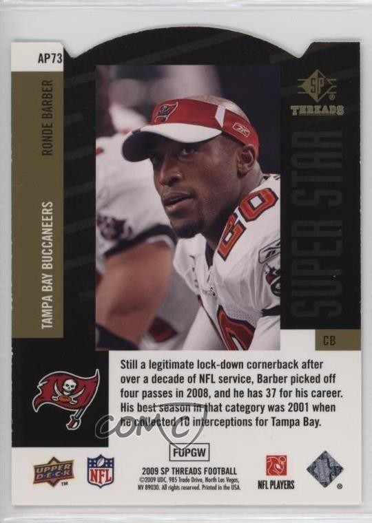 2009 SP Threads SP Super Star Die-Cuts Ronde Barber #AP73 0t2 | eBay UK