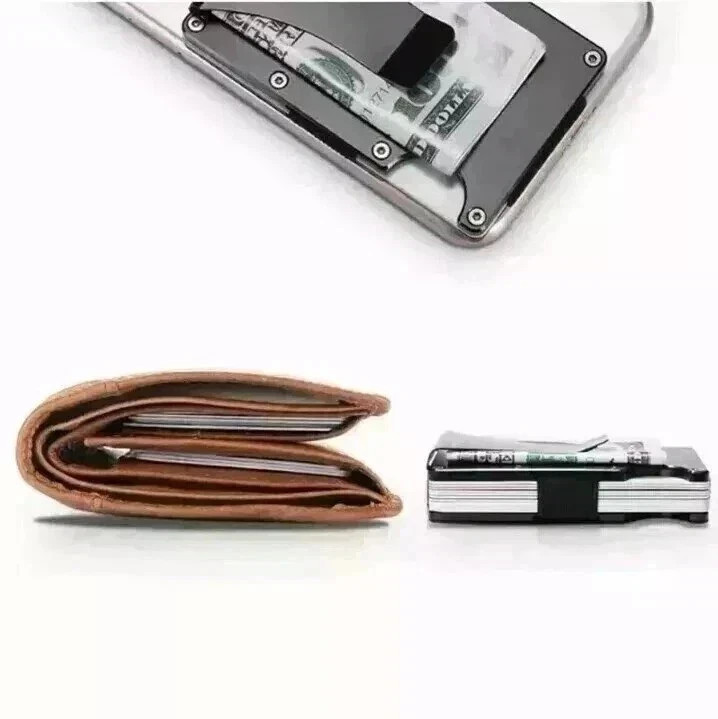 The Ridge Style Titanium Wallet with RFID Blocking Card Slots, Money ...