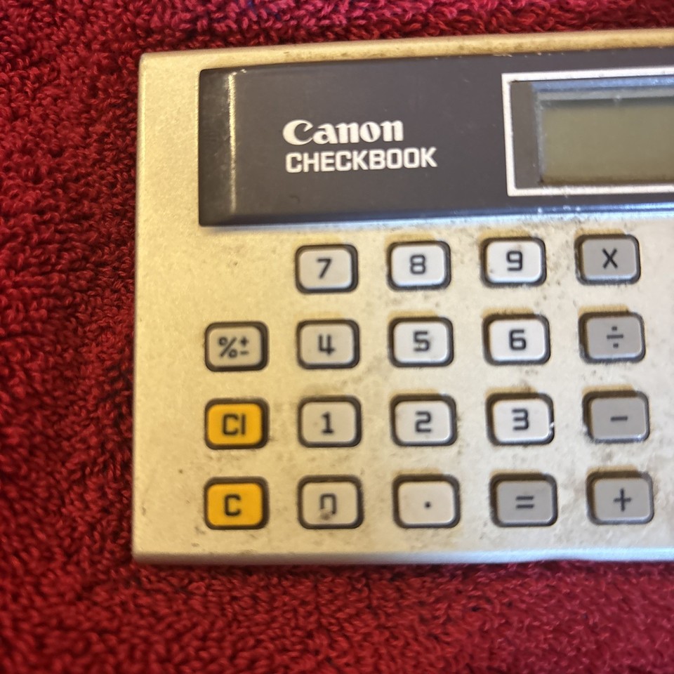 Canon Checkbook Money Manager Personal Banking Calculator Works Vintage ...