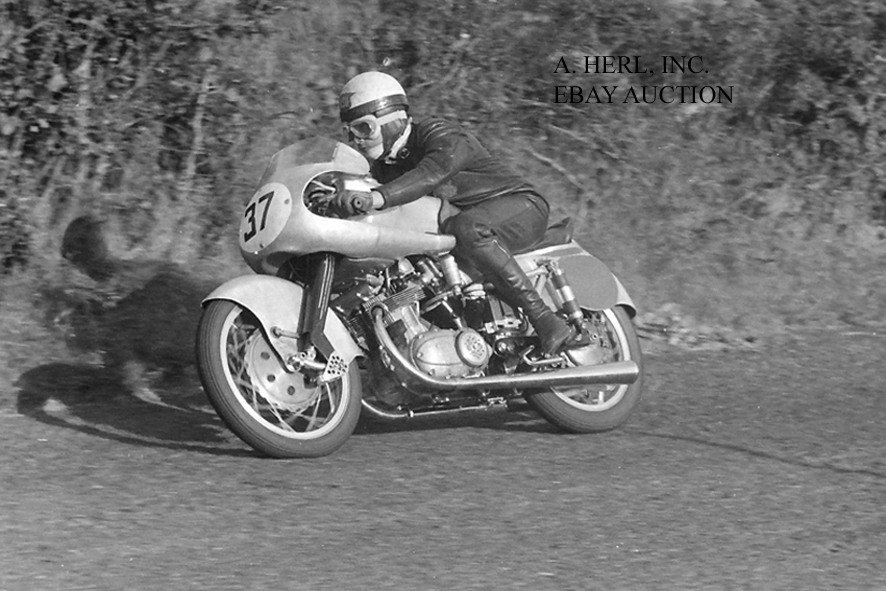 NSU Rennmax 250cc works racer & Werner Haas - Ulster GP 1953 - photo 1 ...