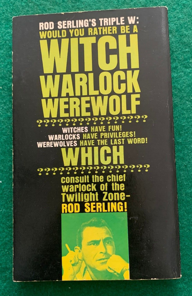 Rod Serling's Triple W Witches Warlocks & Werewolves 1963 Paperback ...