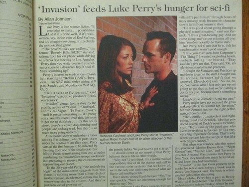 May 4, 1997 Chicago Tribune Week TV Magaz(LUKE PERRY/INVASION/REBECCA ...