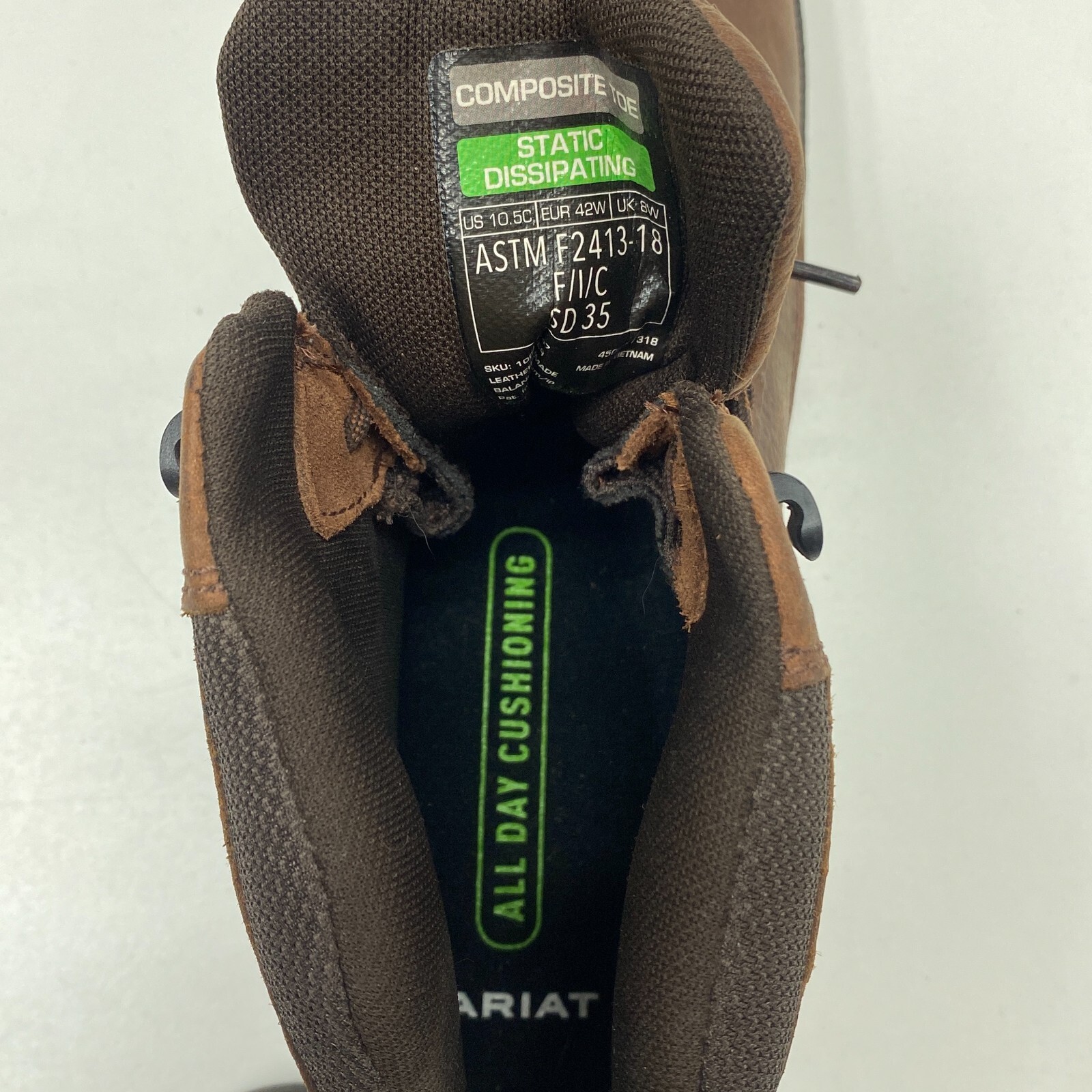 ARIAT Size 10.5 Work Boots Steel Toe Western ASTM F2413-18 M/I/C EH ...