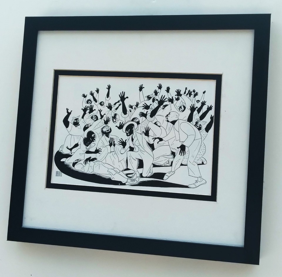 Hirschfeld AL a 1942 Revival Of George Pop Art Sign Framed | eBay