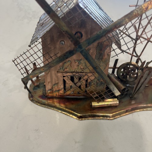 Music Box-Windmill-Copper Tone Metal w Movement-Vintage Working ...