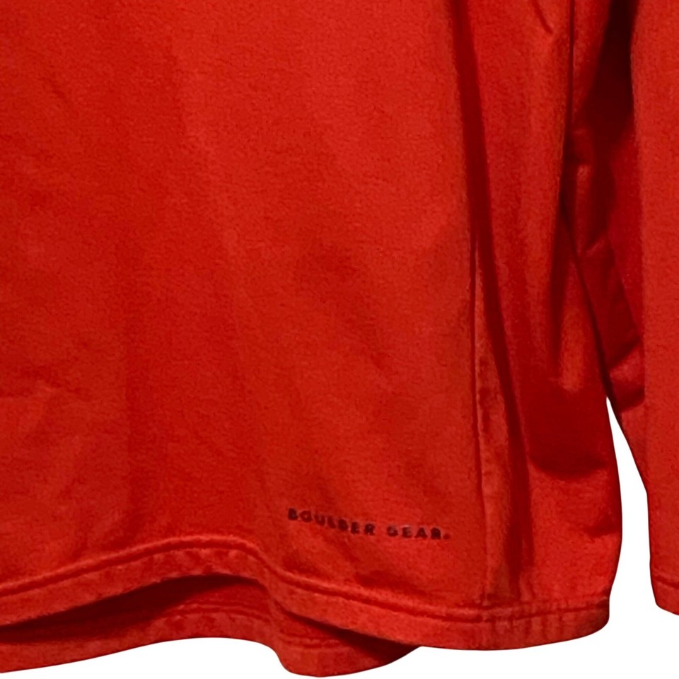 Boulder Gear Beaver Creek Mens 1/4 Zip Track Jacket L Red Orange Sports ...