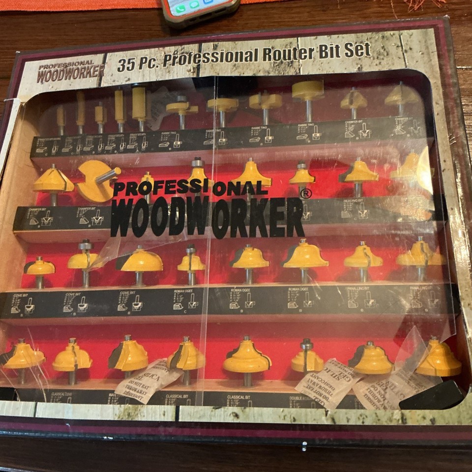 35 Pc Professional Router Bit Set 1/4 Shank | eBay