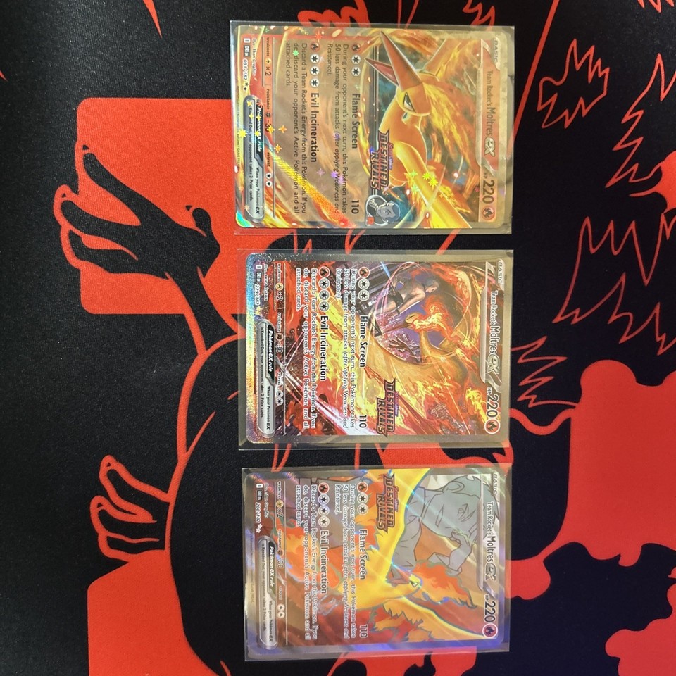 Moltres Stamped Destined Rivals Promo Cards Lot Of 3 Beautiful! From Moltres UPC | eBay