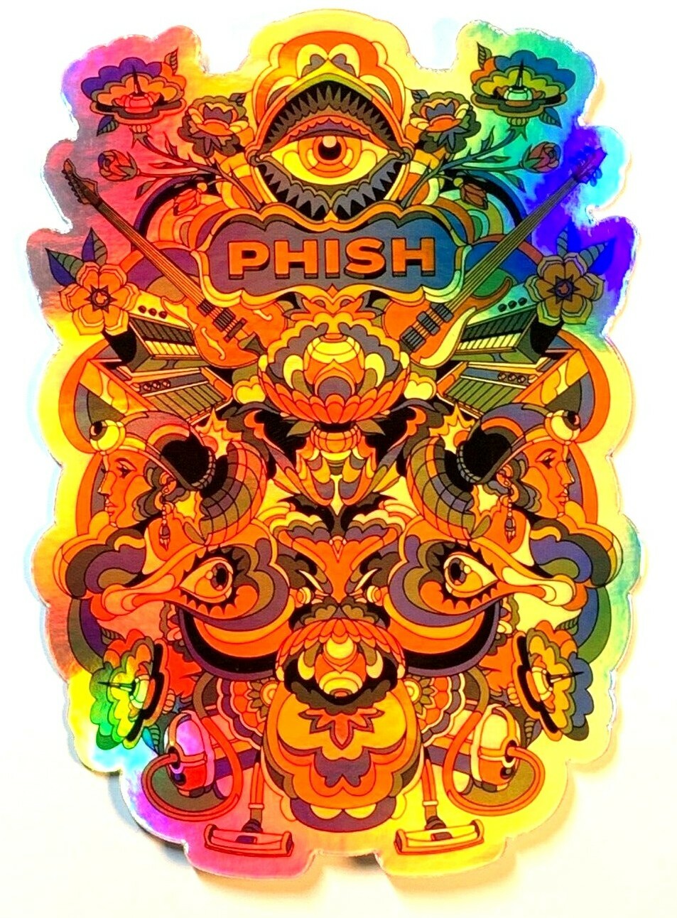Phish - Visionary Holographic Refraction Sticker Logo Emblem Insignia ...