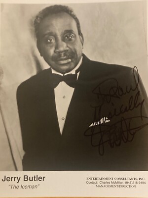 Hand SIGNED Jerry Butler Publicity Photo 8x10 - The Iceman - The ...