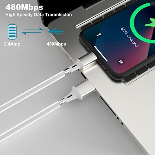 Magnetic Charging Cable (2 Pack 3.3ft+6ft) Fast Charger Absorption Nano ...