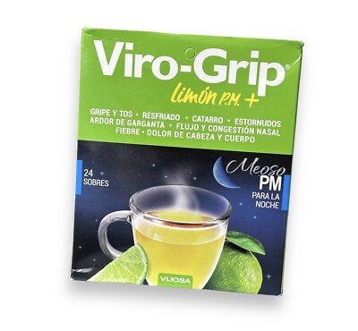 VIROGRIP TE LIMON PM NIGHT Flu cough Flu Nasal Congestion Fever ...