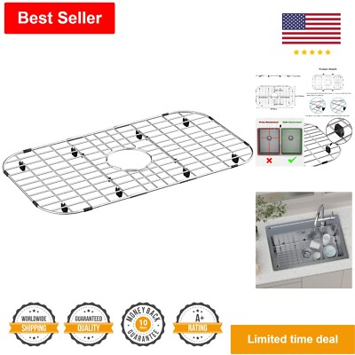 Kitchen Sink Grid - Stainless Steel Sink Grate with Center Drain ...