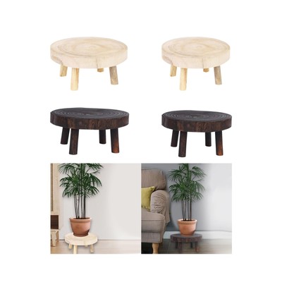 Wooden Potted Plant Stand Plant Stool Bonsai Rack Rustic Flower Pot ...