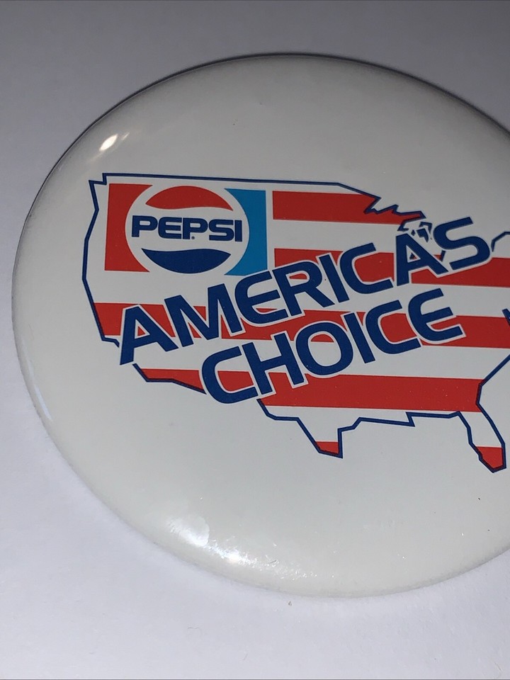 PEPSI AMERICA'S CHOICE SODA POP DRINKING BEVERAGE ADVERTISING USA PIN ...